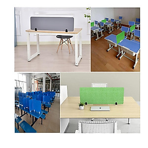 JSFURN Sneeze Guard Support Clamps 4 pcs, Adjustable Office Partition Clamp, Acrylic Desk Divider Clamps, Plexiglass Partition Clips, Aluminum Privacy Panel Clips, Punch-Free Partition Clips (Black)