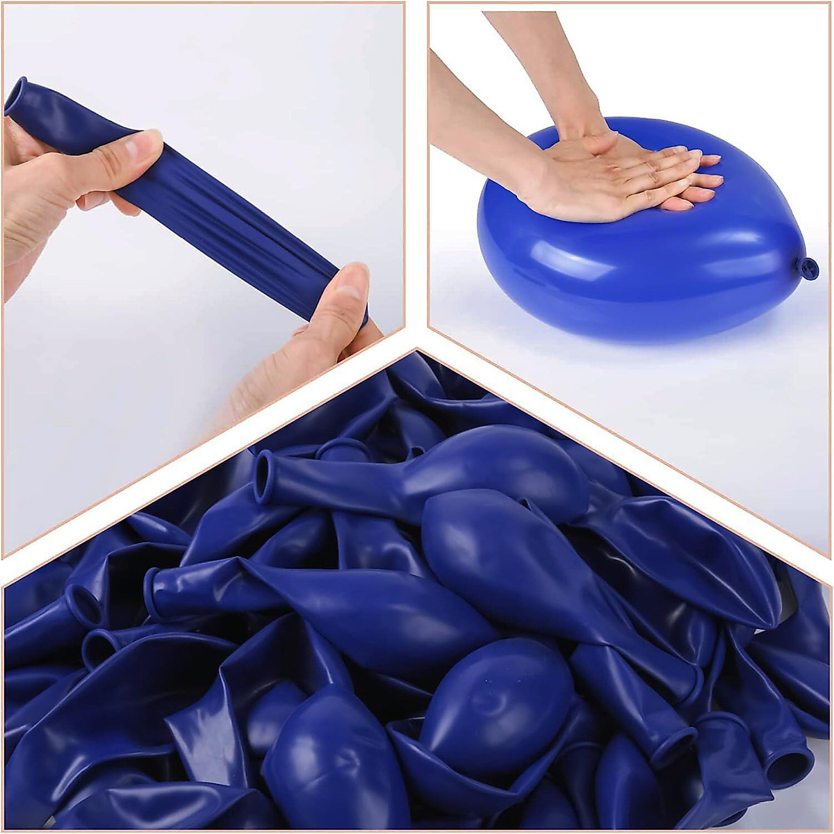 70pcs Royal Blue Balloons,12inch Dark Blue Latex Balloons Garland Arch for Birthday Baby Shower Wedding Valentine's Anniversary Party Decorations(With 2 Ribbons)