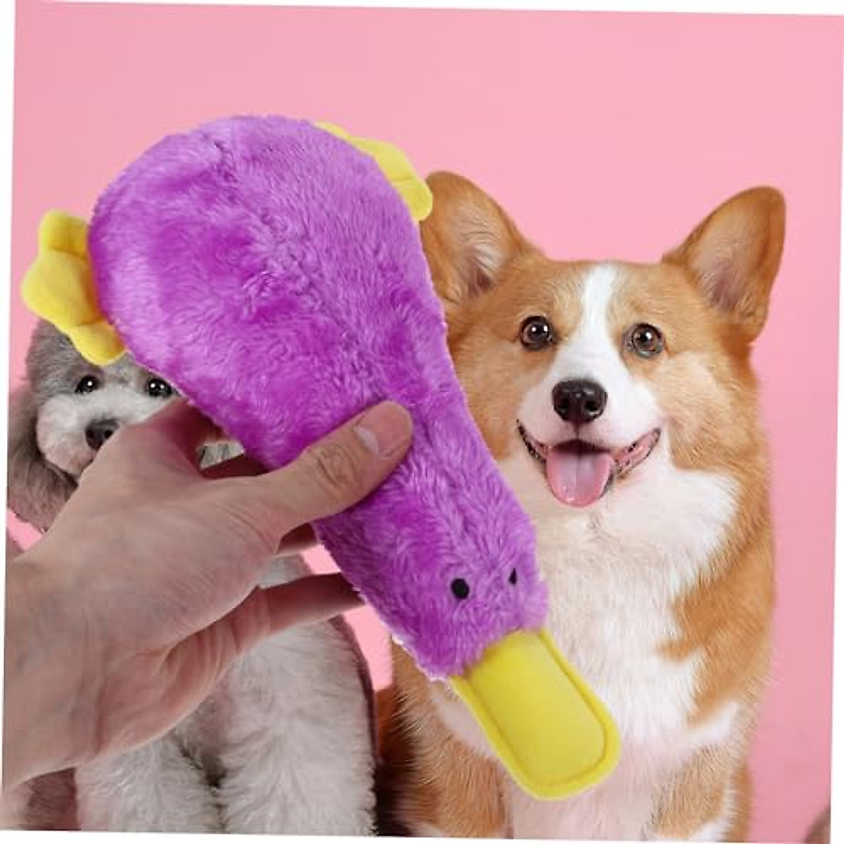 Kisangel Plush Chew Toys for Dogs Dog Chewing Toys Dog Dental Chew Toys Outdoor Dog Toys Crinkle Dogs Toy Cartoon Squeaky Toy Dog Teeth Cleaning Toy Pet Toys Pet Dog Cloth Indestructible