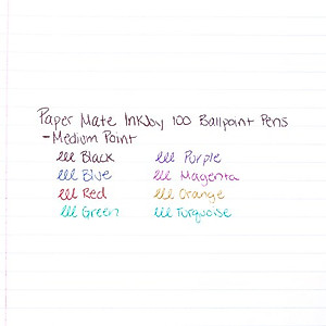 Paper Mate InkJoy 100ST Ballpoint Pen, Capped, Black, 12-Pack