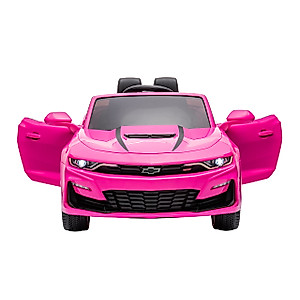 DAKOTT Kids Ride On Sports Car, 12V Battery Powered Chevy Camaro w/Parent Remote Control, Bluetooth, Horn, Music & Headlights Taillights for 3-6 Years