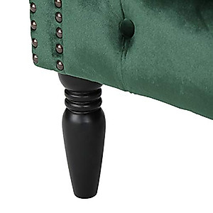 Christopher Knight Home Akira Velvet Club Chair, Emerald 29.6D x 33W x 30.25H in