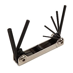 Klein Tools 70582 Folding Hex Key Set, 7-Key, Metric Sizes