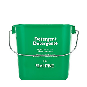 Alpine Industries Commercial Sanitizing Cleaning Pail - Heavy Duty Sanitizer Bucket - Cleaning Fluid Bucket - Cleaning Bucket for Offices, Restaurants, School, Bathrooms (Green, 3 Qt)