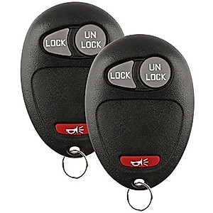 Discount Keyless Replacement Key Fob Car Remote and Uncut Ignition Key Compatible with L2C0007T, 10335582-88, B110 (2 Pack)