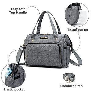 FHELAD Diaper Bag Tote, Hospital Bag Essentials for Mom, Maternity Baby Bags with Large Capacity