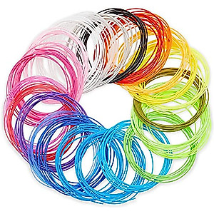 1.75mm PLA 3D Pen Filament Refills, Dimensional Accuracy +/- 0.03mm (24 Colors, 10ft/Color, 240 Ft)