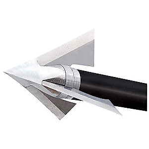QAD Exodus Broadhead with Deep Six (Pack of 3), Black, 100 Grain