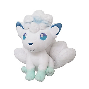 Sanei PP61 Alolan Vulpix Pokemon All Star Collection Stuffed Plush, 7", 156 months to 180 months