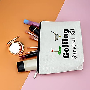 Golf Team Gifts for Women Makeup Bag Golf Gifts for Golf Lover Golfer Cosmetic Bags Golf Player Gifts Travel Cosmetic Pouch for Friends Golfer Makeup Pouch Zipper Bag Christmas Birthday Present