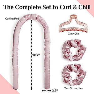 Solkatt. Heatless Curling Rod Headband, No More Heat for Curly Hair, Sleep in with Cute Scrunchies and Wake Up to the Perfect Wavy Hair, Soft Rods Comfortable to Sleep in Soft Waves, Easy to Use