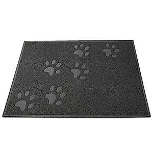 ANDALUS Cat Litter Mat - Kitty Litter Trapping Mat for Litter Boxes - Kitty Litter Mat to Trap Mess, Scatter Control - Washable Indoor Pet Rug and Carpet - Grey, Small (15.75" x 11.75")