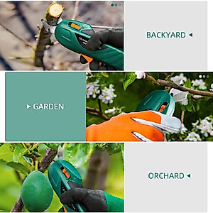 MELLCOM Electric Pruning Shears with Safety Protection, Cordless Pruning Shears Lithium Battery Powered, Maximum Cutting Diameter 16mm, with ETL Certification, Green