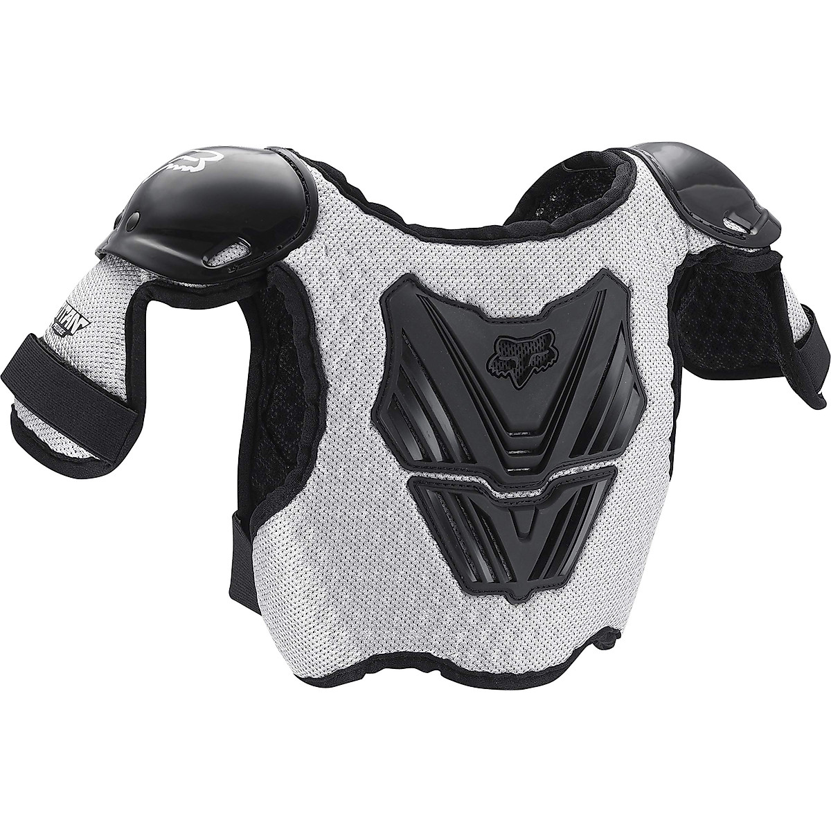 FOX RACING YOUTH PEEWEE TITAN MOTOCROSS ROOST DEFLECTOR, Black/Silver, S/M