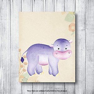 Safari Nursery Decor Jungle Baby Animals Prints for Nursery Decor Art - Large Giant Collection - 6 UN-Framed Neutral Kids Stuff Animal Theme Wall Prints. Elephant Giraffes boy Lion Buddies (5x7)