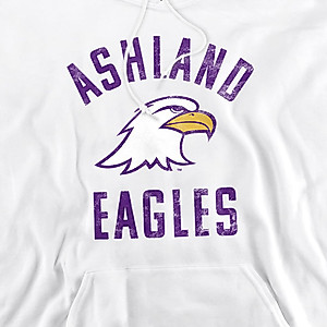 Ashland University Official Ashland Eagles Logo Unisex Adult Pull-Over Hoodie,White, Large