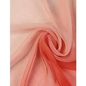PANTONIGHT Women's Multicolor Chiffon Scarf Watermelon Shaded Colors lightweight Scarf (COL 707)