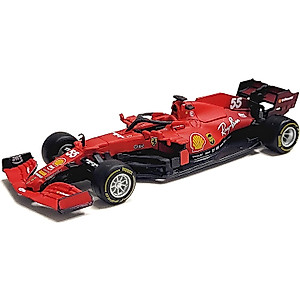 Bburago B18-36829S 1:43 F1 2021 Ferrari SF21 SAINZ, Assorted Designs and Colours