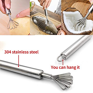 Coconut Opener Set for Young & Mature Coconuts by CoCoMaster |Coconut Tools for Meat Removal with Hammer & Stainless Steel Knife