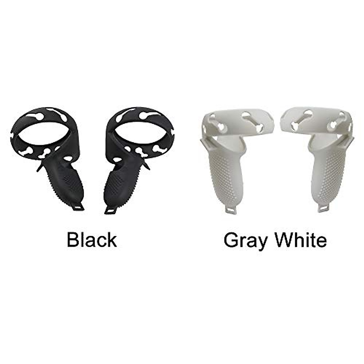 Kakalote Compatible for O culus Quest 2 Touch Controller Full Grip Cover, Slip Proof and Fall Proof Protective Silicone Sleeve with Hand Strap for Quest 2 Headset