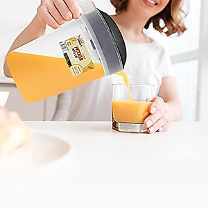 Water Pitcher, Tea Pitcher With Lid, 1.3 Gallon Pitcher, Drink Container, Pitchers Beverage Pitchers, Juice Containers With Lids For Fridge, 5 Liter Plastic Pitchers, Ice Tea Pitcher For Fridge, Black