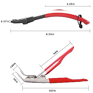 QQPOLE Grill Grate Lifter Gripper Set,Cooking Grid Lifter Grill Accessories,BBQ Lifter Tool for Kamado Joe Big Green Egg ，Easy to Move Grill and Grates