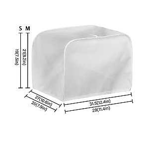 Buybai Kitchen Toaster Covers 2 Slice Wide Slot Cute 3D Pig Pattern Small Appliance Covers Dustproof Bread Maker Covers