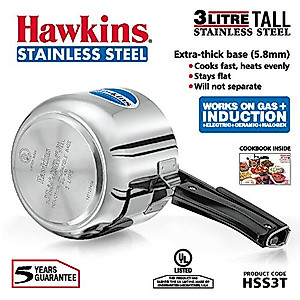 Hawkins B33 Pressure Cooker Stainless Steel, Small, Silver