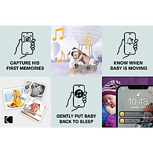 KODAK Cherish C525P Smart Video Baby Monitor, Video for Clear and Confident Check-Ins, User-Friendly Setup and Use and Battery-Life Lasting Through Naptimes or The Whole Night