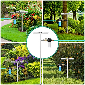 Stainless Steel Deep Root Tree Watering Tool,Root Feeder with Fertilizer Bottle Watering Wand Irrigation System Watering Stake,for Trees Bushes Shrubs Fruit Trees with Brass Valve T-Handle