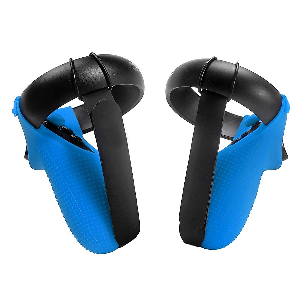 HIJIAO Knuckle Strap & Controller Grip Skin for Oculus Quest/Oculus Rift S VR Headset (Blue)