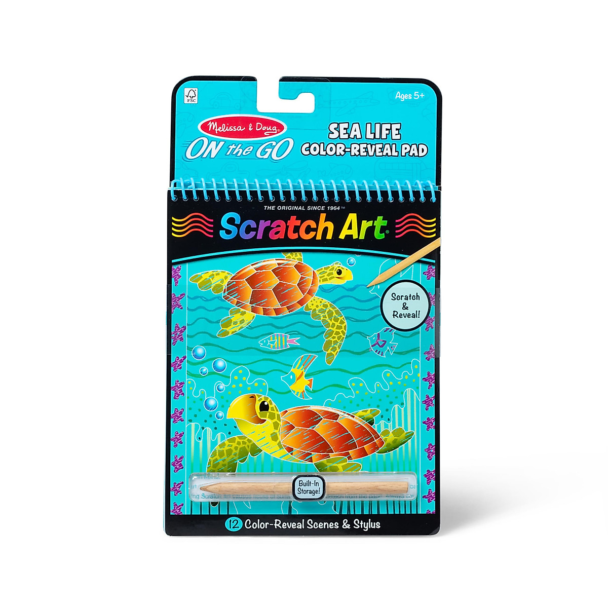 Melissa & Doug Sea Life Color-Reveal Scratch Art Activity Pad