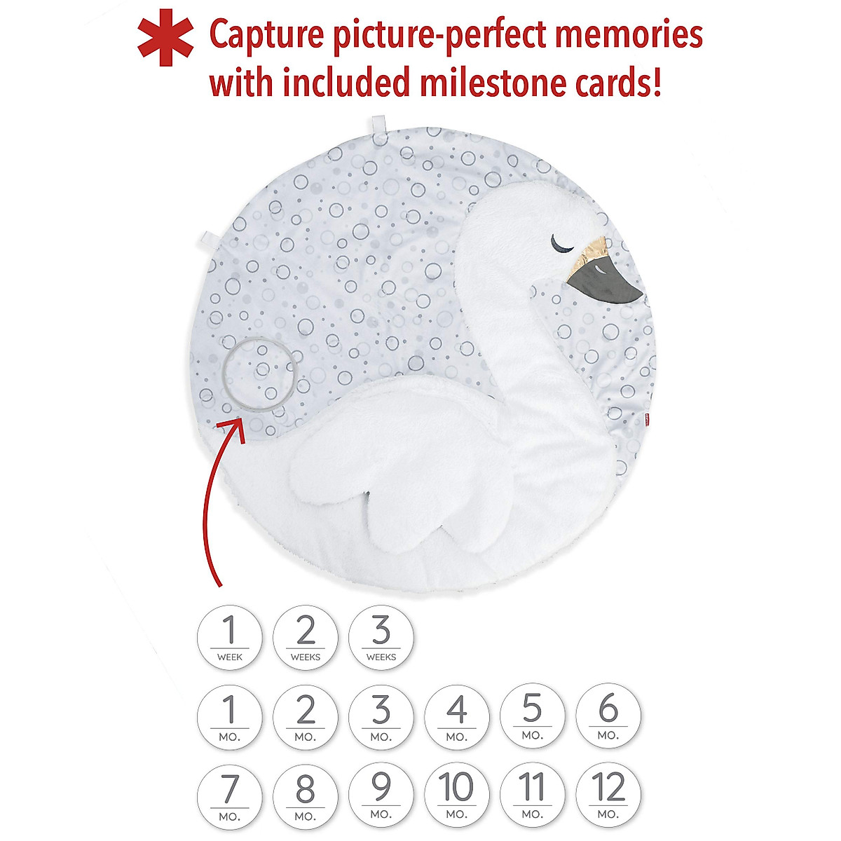 Skip Hop Baby Milestone Blanket, Little Swan