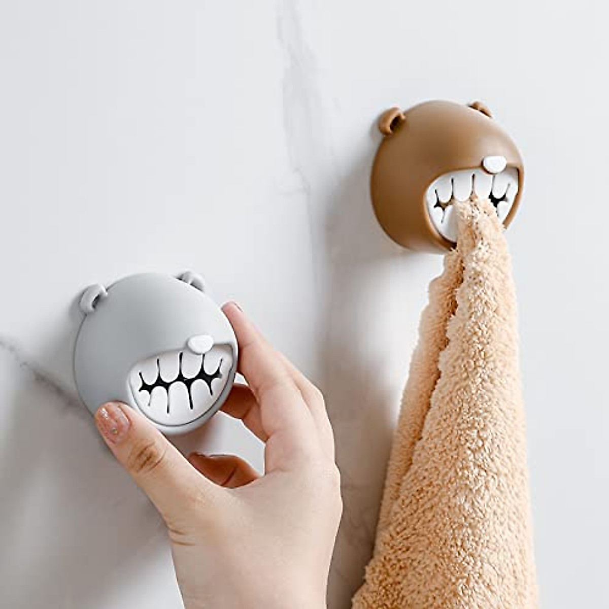 Meiliyizu Cartoon Bear Kitchen Towel Rack Multipurpose Face Towel Organization Holder for Home Kitchen Wash Face Towel Rack