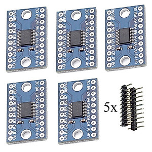 HiLetgo 5pcs TXS0108E High Speed Full Duplex 8 Way 8 Channel Level Conversion Module 8-Bit 8 CH Logic Level Bi-Directional Converter Module