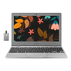 Samsung 2020 Chromebook 4 Laptop Computer 11.6" HD Display, Intel Celeron N4000 Processor, 4GB RAM, 16GB eMMC, HD Webcam, Intel HD Graphics, Chrome OS, Platinum Titan, 32GB Snow Bell USB Card