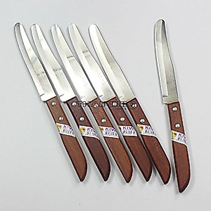 Thai Kitchen Steak Knives Stainless Steel Knives Kiwi 502 6 Pcs per Set