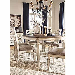 Signature Design by Ashley Realyn Dining Room Upholstered Chair 2 Count, Antique White