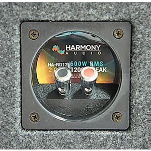 Harmony Audio HA-RD12 Car Rhythm Loaded Dual 12" Vented 1200W Sub Box Enclosure