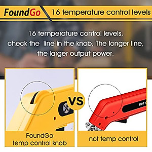 FoundGo 250W Electric Hot Knife Foam Cutter Styrofoam Cutting Tool Hot Wire Foam Cutter for EPS, XPS, Polyethylene with Storage Case& 6"/8"/10" Blades