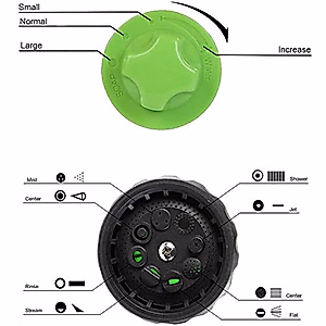 Hjkiopc Garden Hose Nozzle Adjustable Hose Spray Nozzle High Pressure 8 Watering Pattern with 3.5Oz Soap Sprayer Power Garden Water Hose Foam Nozzle Sprayer for Car Washing Pet Shower