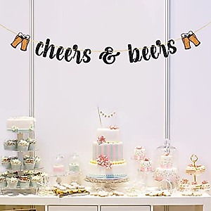 Cheers and Beers Banner, Birthday Wedding Party Garland Banner, Happy Retirement Hanging Party Supplies, Bridal Shower / Bachelorette / Anniversary Party Favors