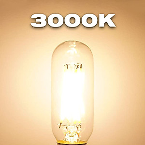 hansang E12 LED Bulbs Dimmable, 40W Equivalent, 3000K Soft White, T6 Tube Candelabra LED Light Bulbs for Chandelier, Light Bulbs Small Base with Filament Clear Glass, 120V, CRI85+, 400LM, 8 Pack