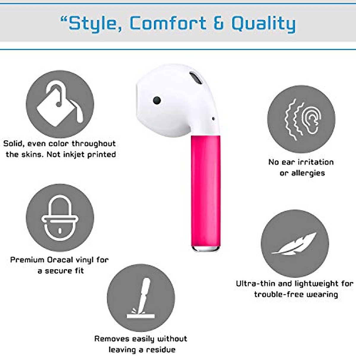 AirPod Skins Protective Wraps - Three-Color Packs - Stylish Covers for Protection & Customization, Compatible with Apple AirPods (Lilac, Bubblegum Pink, Pink)