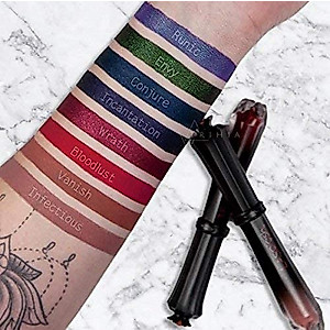 LA Splash Cosmetics Soft Long Lasting Waterproof Matte Dark Green Liquid Lipstick - Wickedly Divine Collection (Envy)
