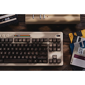 8BitDo Retro Mechanical Keyboard, Bluetooth/2.4G/USB-C Hot Swappable Gaming Keyboard with 87 Keys, Dual Super Buttons and Super Stick for Windows and Android - C64 Edition