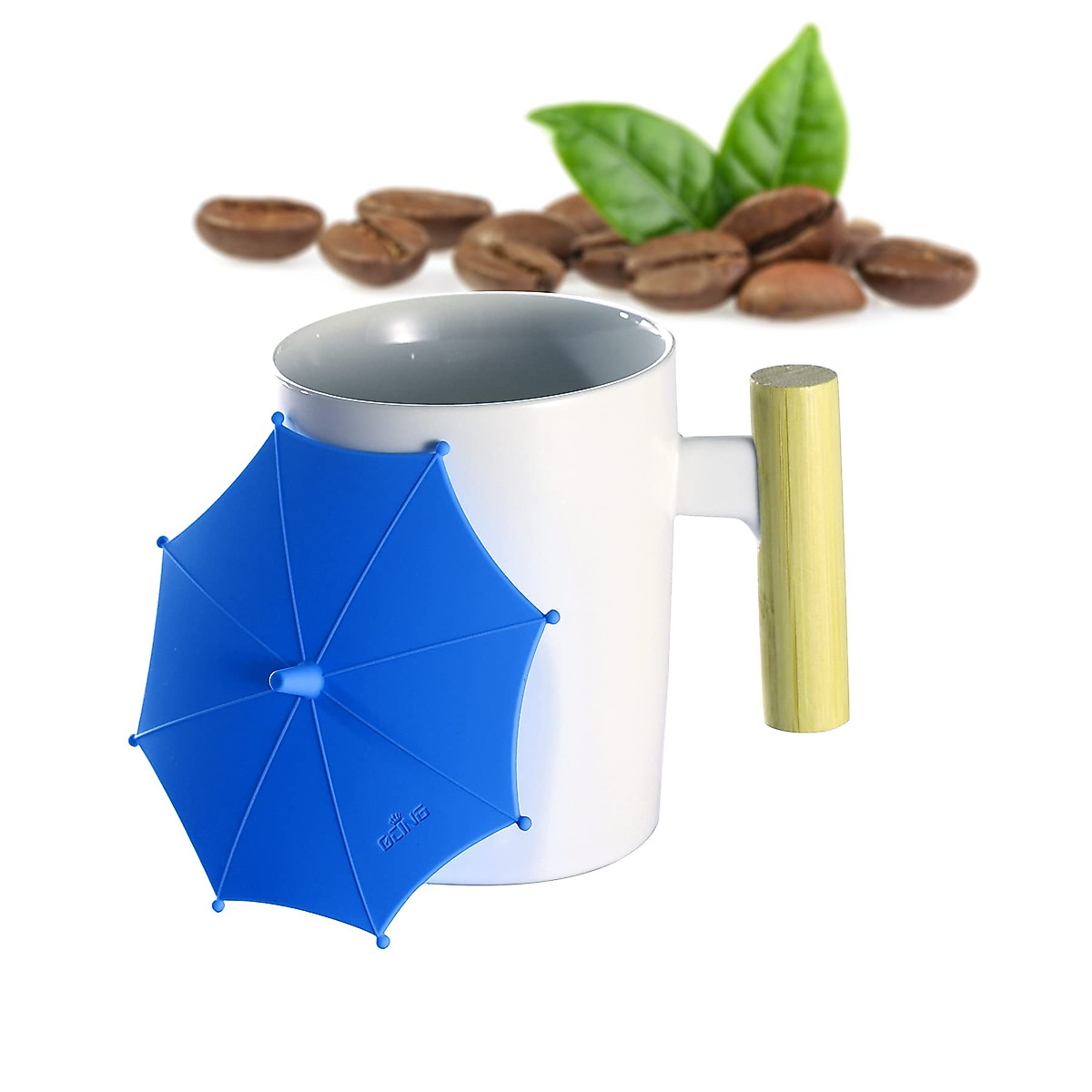 OCING 6 Pcs Newly Silicone Umbrella Cup Covers (Designed in Jan. 2021), Dust-Proof & Airtight Seal Food Grade Lids Keep Drinks Warm or Cold Longer, Mug Covers, Cup Lids for Coffee & Tea. (Color 6pcs)