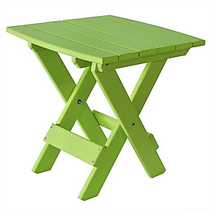 ECCB Outdoor Outer Banks Collection Tailgate Folding Side Table (Lime)
