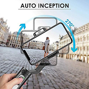 Gimbal Stabilizer for Smartphone, 3-Axis Phone stabilizer with Tripod, Foldable Phone Gimbal for Android and iPhone 14 PRO MAX, Stabilizer for Video Recording with 600° Auto Rotation - hohem iSteady X