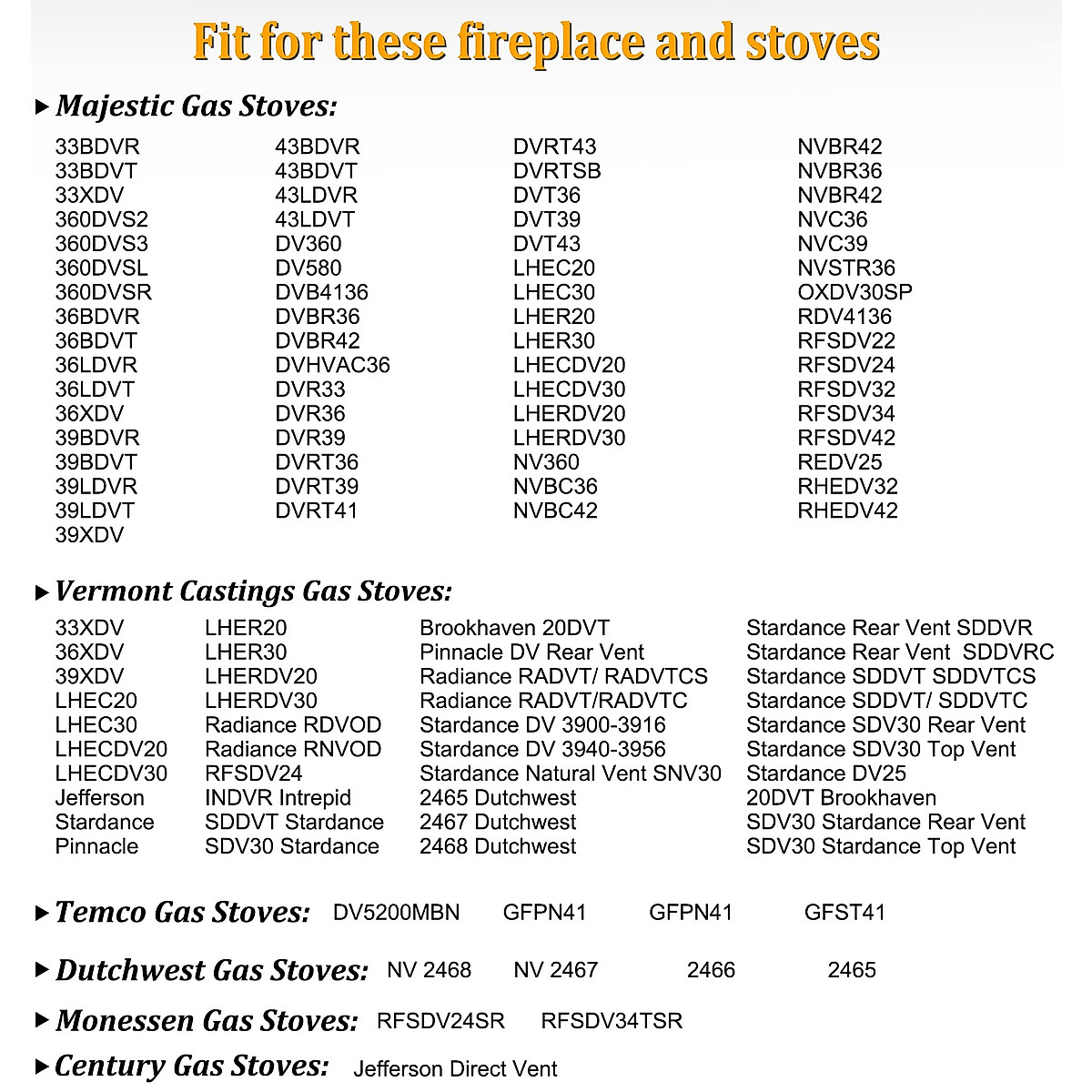 AUGSMIAR 10002265 Propane Gas Pilot Assembly, 10002265 LP 3 Way Pilot Replacement, Fit for Majestic, Temco, Vermont Castings Fireplace and Stoves